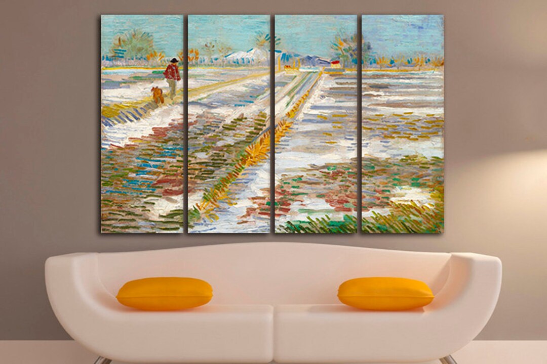 Landscape in the Snow Van Gogh Canvas Reproduction Print Fields of ...