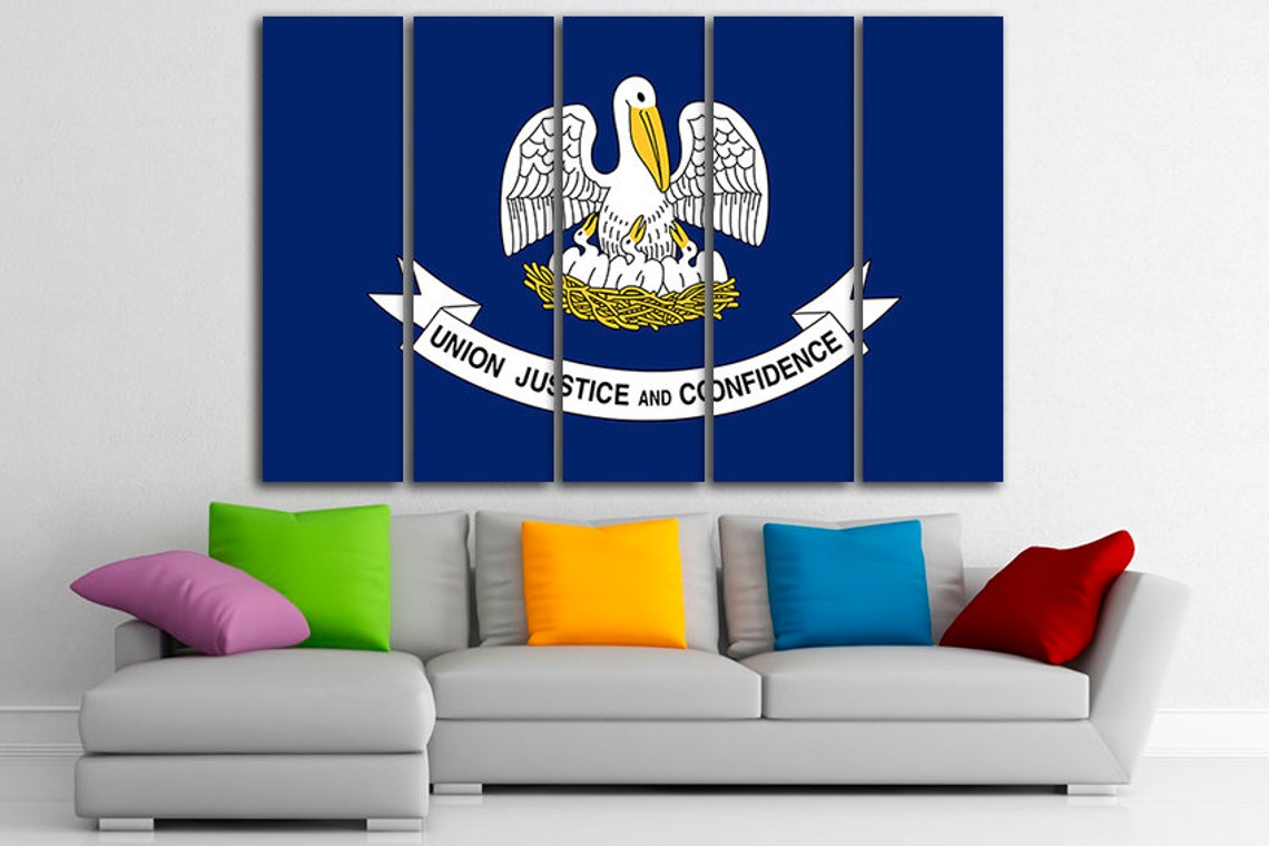 Louisiana State Art Flag Louisiana Flag Art Louisiana Flag | Etsy