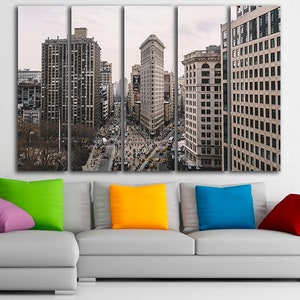 Flatiron Building Wall Art Canvas New York Print City Photo Panoramic ...