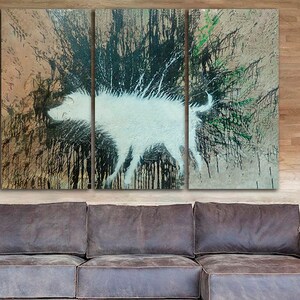 Dog Canvas Art Wet Dog Print Graffiti Wall Art Decor Street Art Print ...