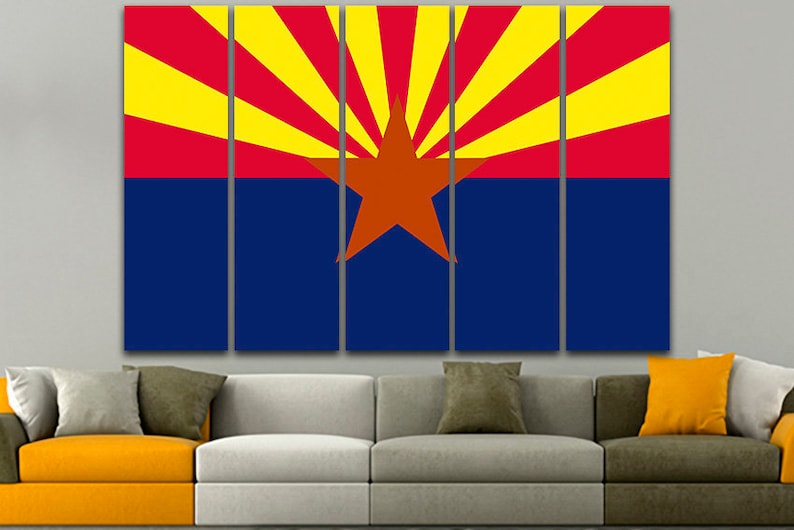 Arizona Flag Canvas Four Corners States Arizona Flag Print - Etsy