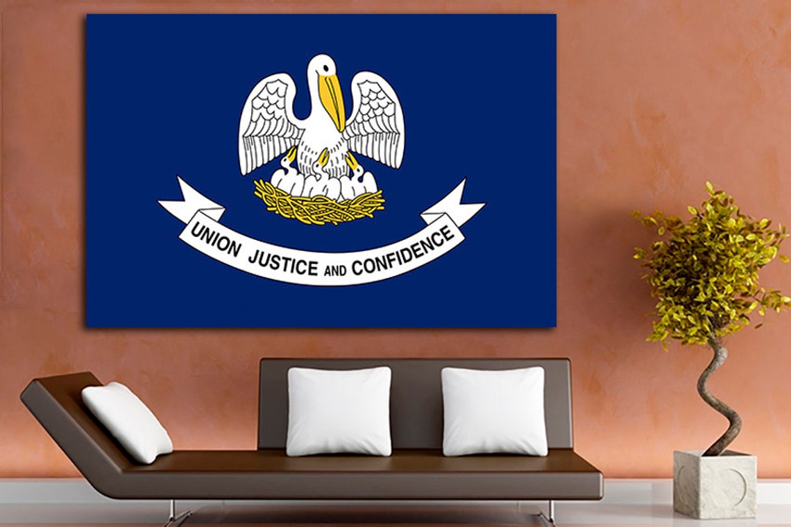 Louisiana State Art Flag Louisiana Flag Art Louisiana Flag | Etsy