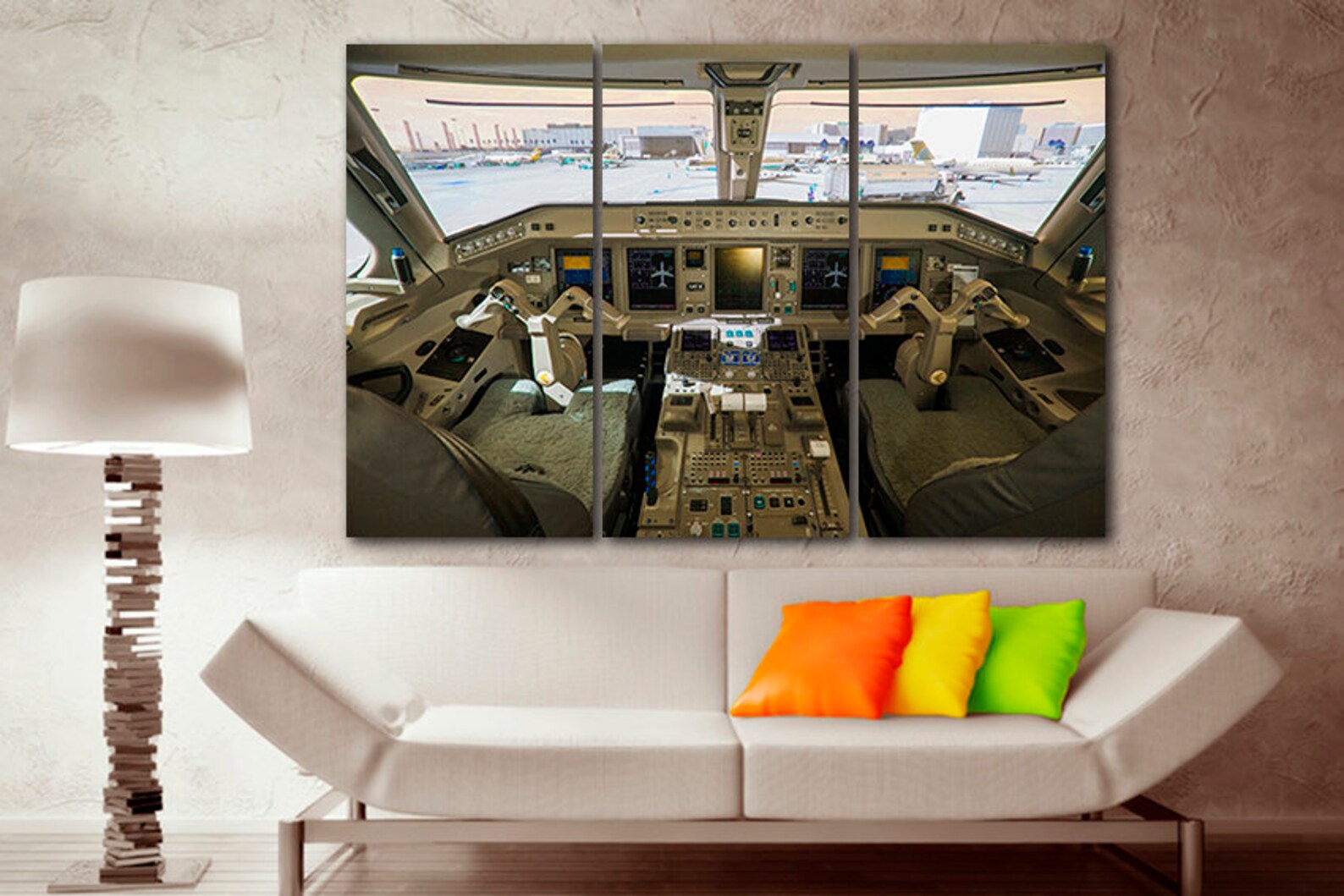 Cockpit Canvas Set Airplane Engine Art Cockpit Poster Cockpit - Etsy