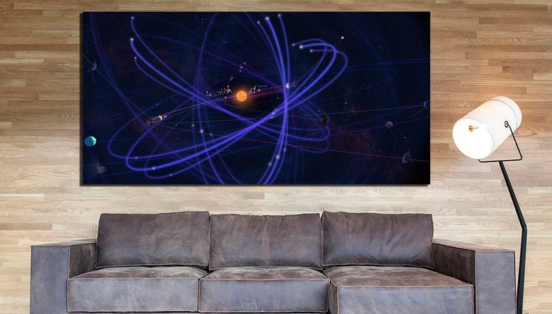 Satellites Space Print on Canvas Space Décor Space Print - Etsy