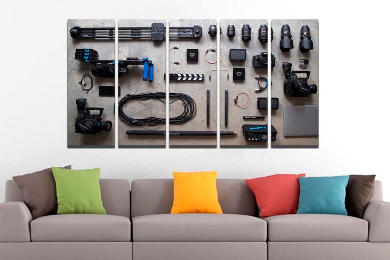 Camera Canvas Photographer Art Equipment Print Video Camera - Etsy