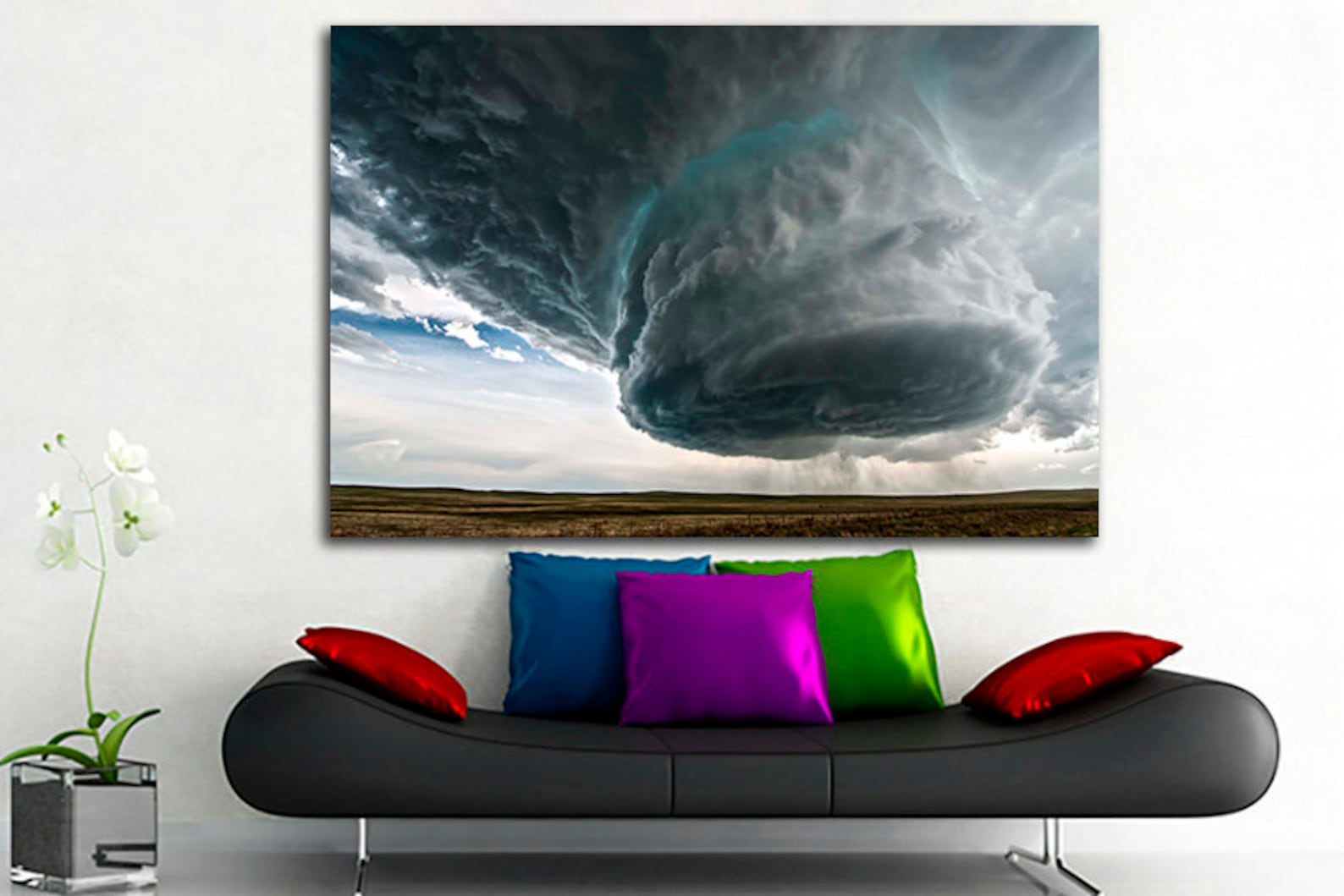 Tornado Canvas Storm Wall Art Weather Décor Tornado Photo Rain Wall ...