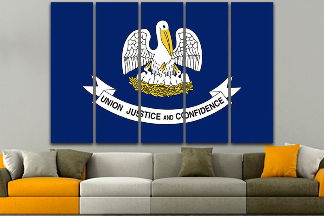 Louisiana State Art Flag Louisiana Flag Art Louisiana Flag Decor ...