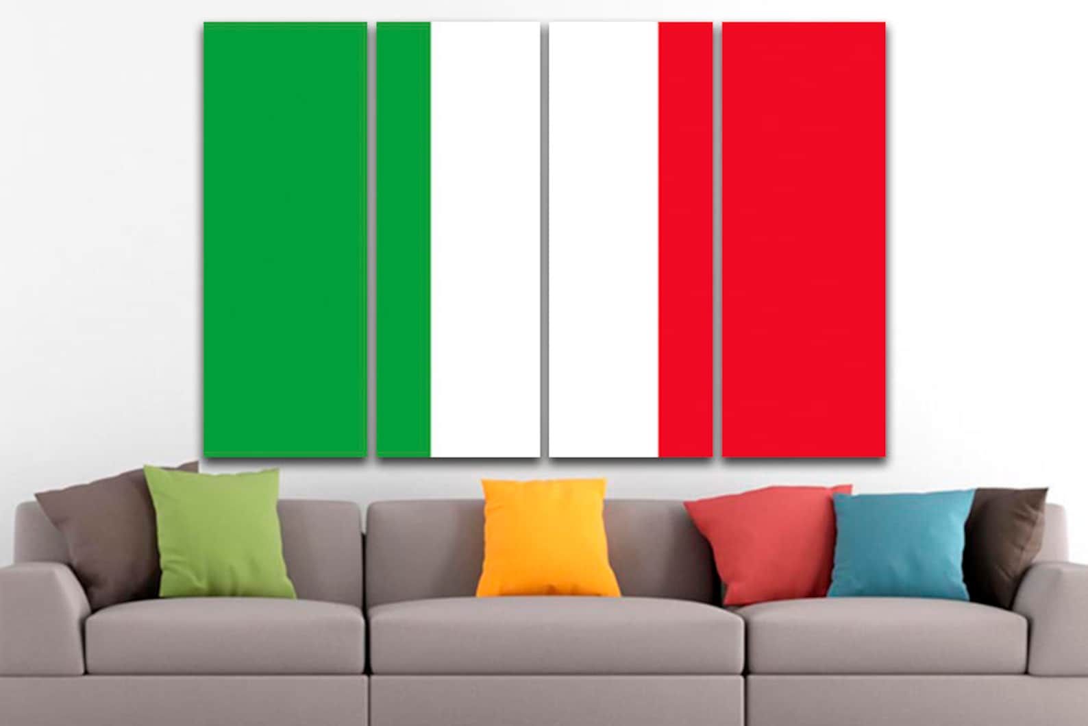 Italy Flag Print on Canvas Europe Italy Flag Art Italy Flag - Etsy