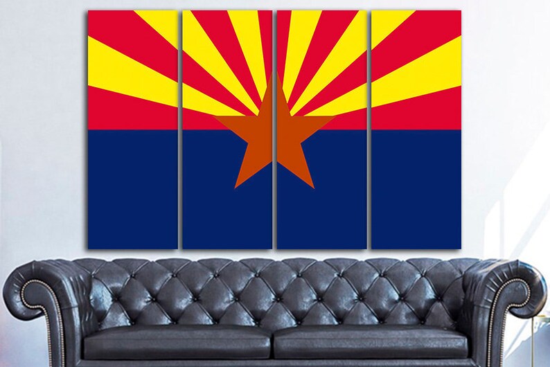 Arizona Flag Canvas Four Corners States Arizona Flag Print - Etsy