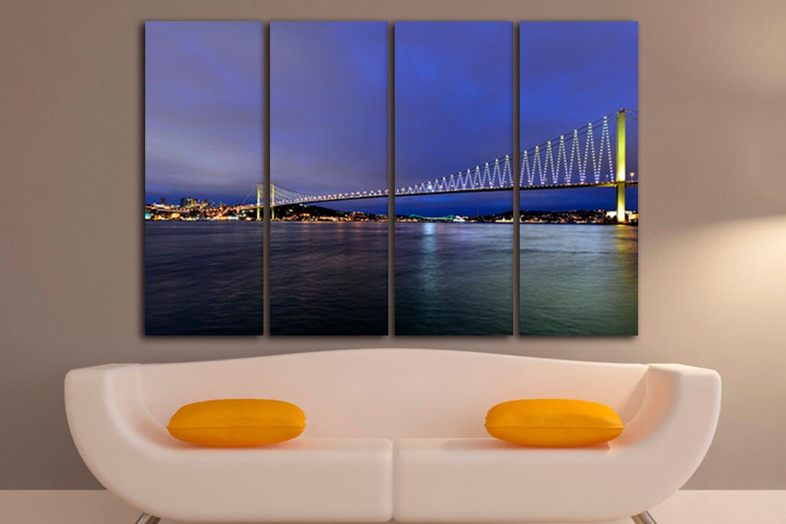 Bosphorus Bridge Art Turkey Canvas Landscape Art Turkey Print - Etsy