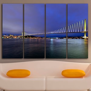 Bosphorus Bridge Art Turkey Canvas Landscape Art Turkey Print Turkey ...