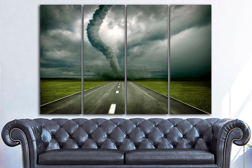 Tornado Canvas Storm Wall Art Weather Décor Tornado Photo Rain - Etsy