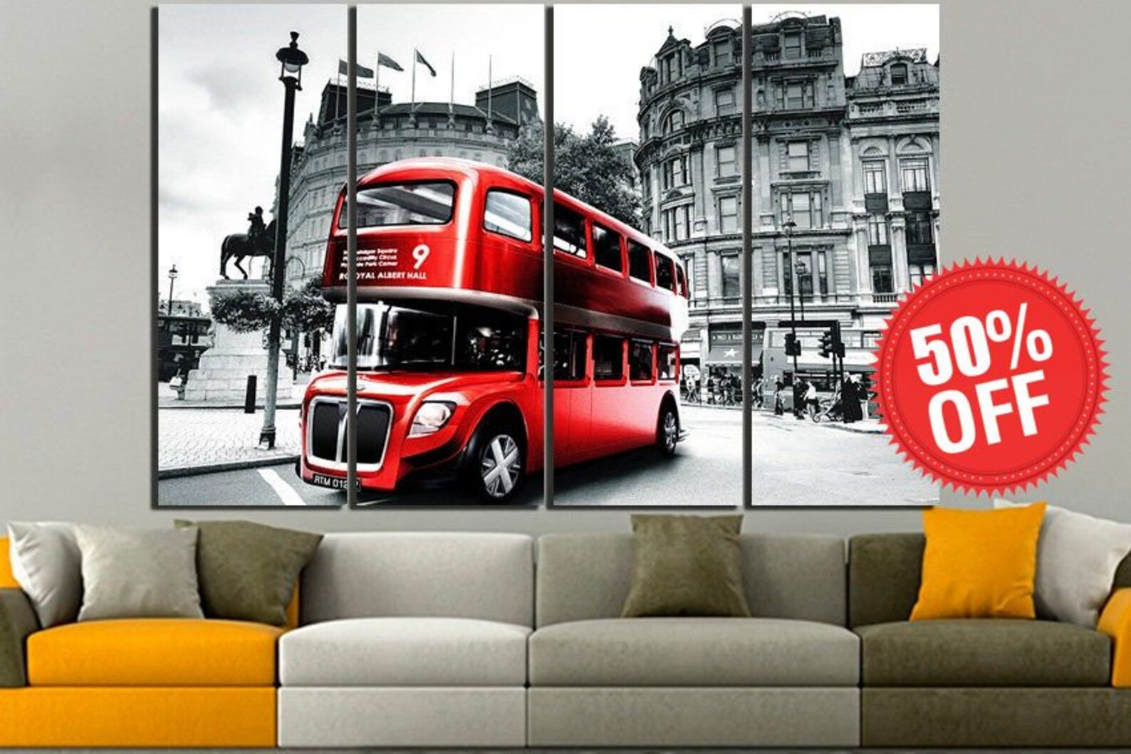 Bus Red London Bus Print Bus Canvas Bus Red Poster Gift for | Etsy