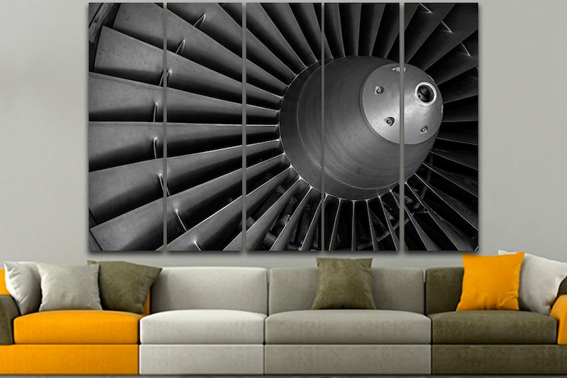 Aircraft Engine Artwork Poster Airplane Wall Decor Engine - Etsy