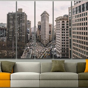 Flatiron Building Wall Art Canvas New York Print City Photo Panoramic ...