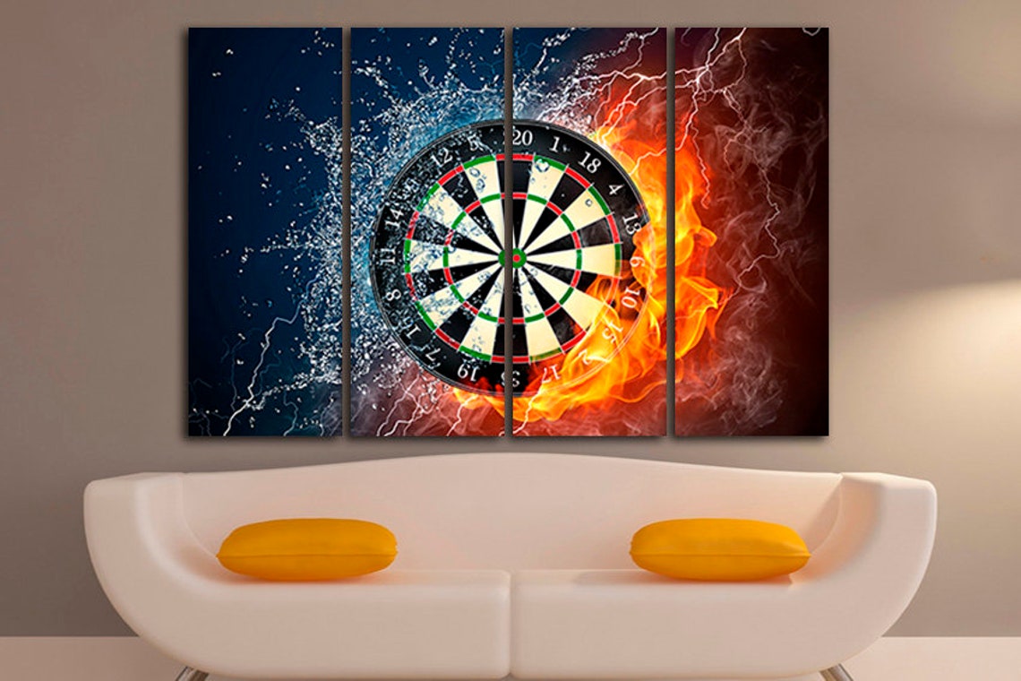 Darts Wall Art Darts Print Darts Canvas Game Home Decor Game Poster Art ...