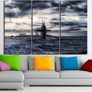 Submarine Art Submarine Poster Wall Decor Submarine Canvas Submarine ...