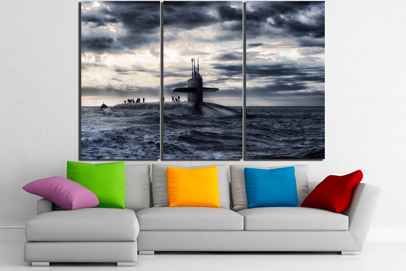 Submarine Art Submarine Poster Wall Decor Submarine Canvas Submarine ...