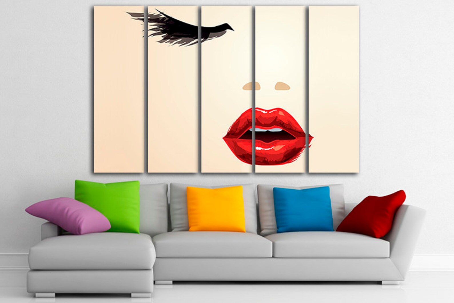 Face Canvas Woman Face Print on Canvas Face Wall Art Salon | Etsy