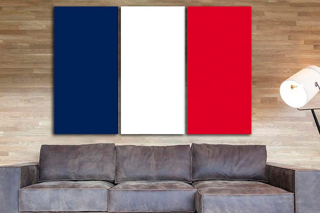 France Flag Print on Canvas France Flag Art France Flag Decor France ...