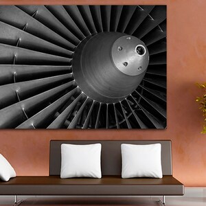 Aircraft Engine Artwork Poster Airplane Wall Decor Engine Canvas Set ...