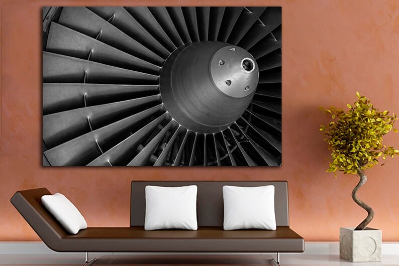 Aircraft Engine Artwork Poster Airplane Wall Decor Engine - Etsy