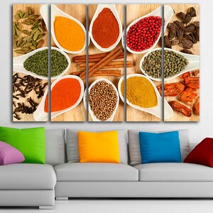 Spices Wall Art Spices Poster Spices Canvas Kitchen Decor Herbs Spice ...