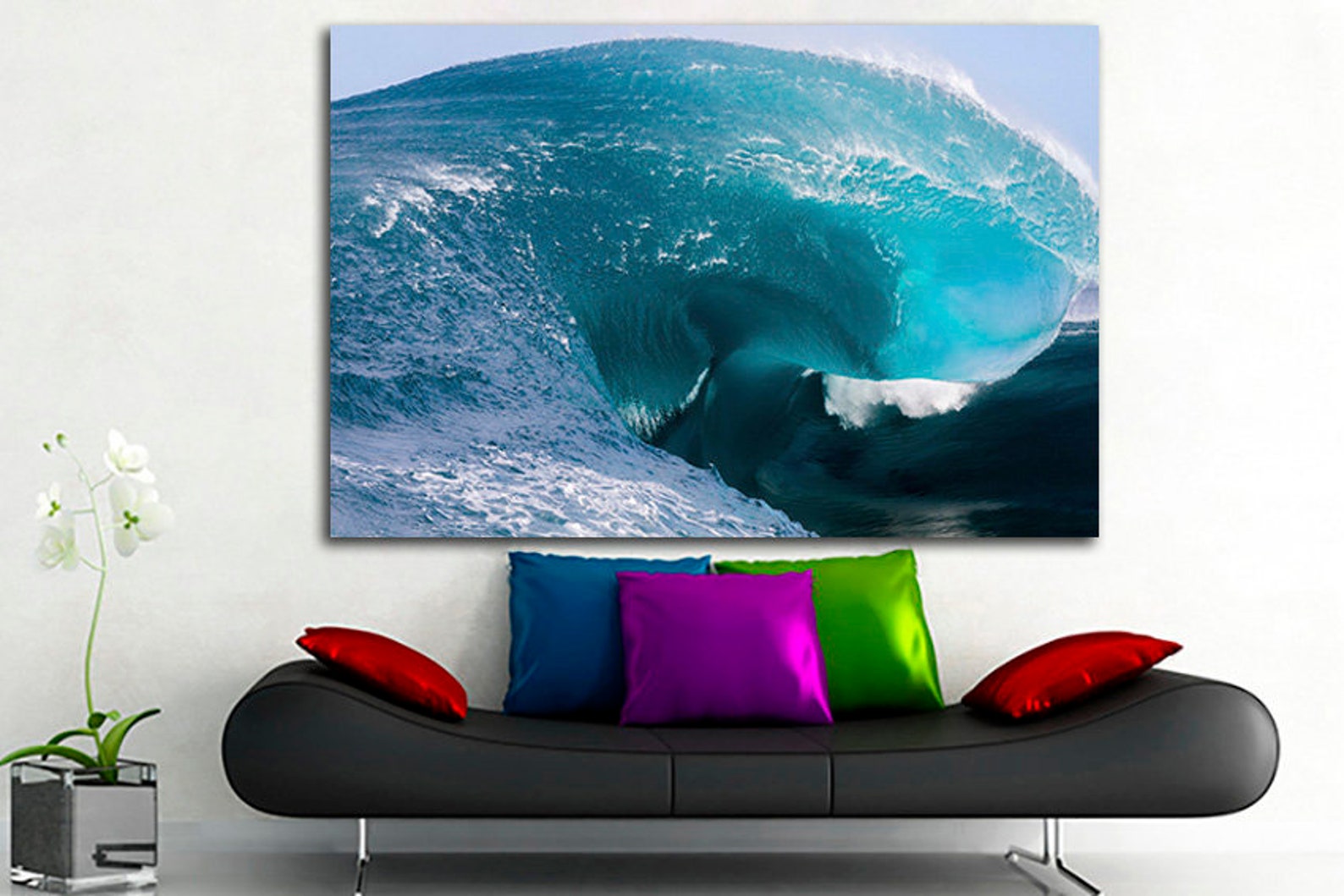 Wave Print Sea Decor Ocean Wall Art Blue Wave Multi Panel Wave | Etsy