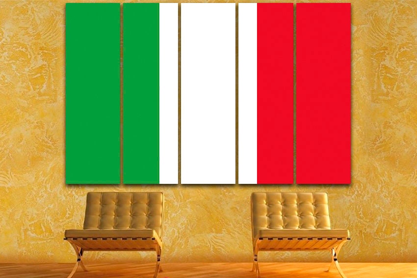 Italy Flag Print on Canvas Europe Italy Flag Art Italy Flag - Etsy