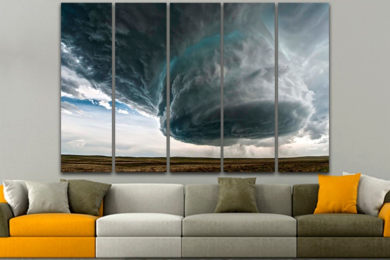 Tornado Canvas Storm Wall Art Weather Décor Tornado Photo Rain - Etsy
