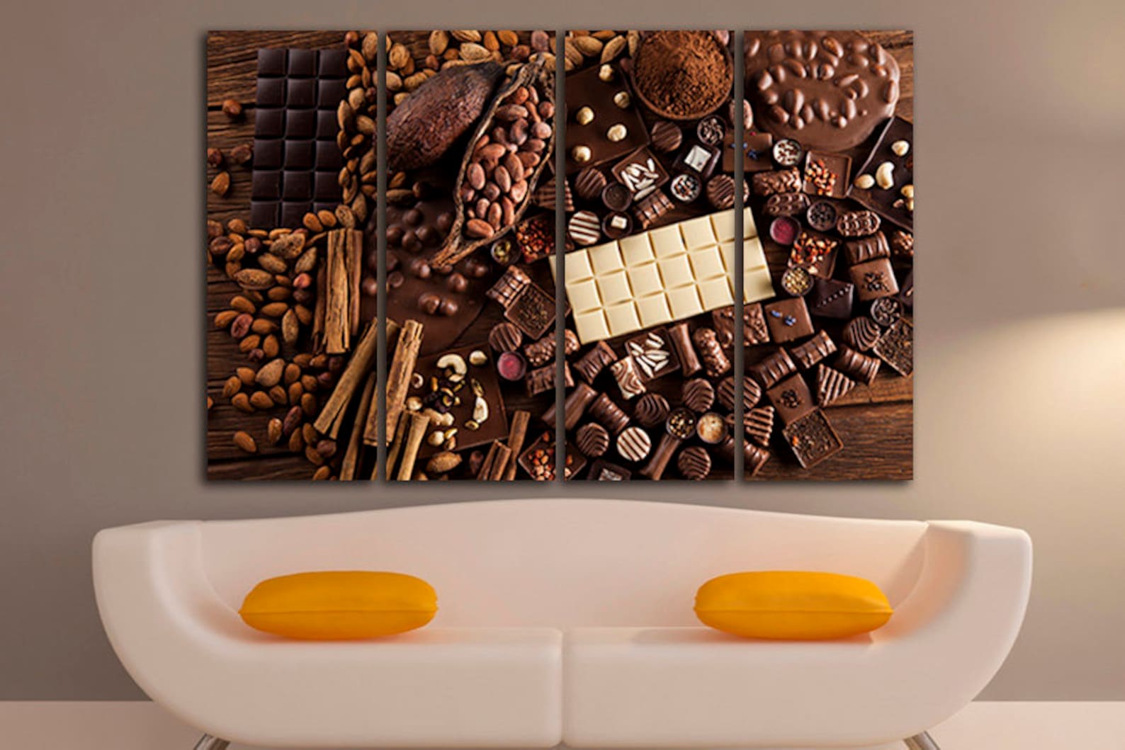 Chocolate Print on canvas Candy Cocoa Delicious Chocolate | Etsy