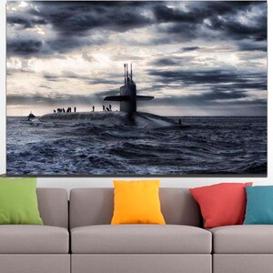 Submarine Art Submarine Poster Wall Decor Submarine Canvas Submarine ...