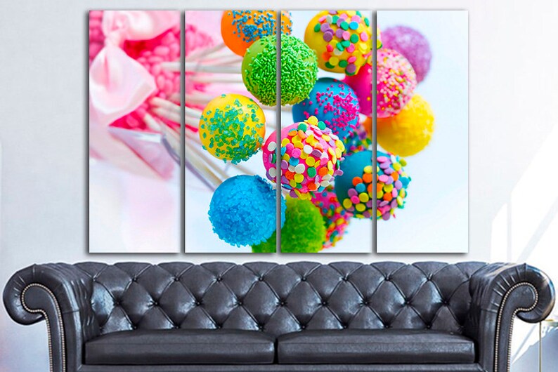 Lollipop Print Art Gallery Wall Set Lollipop Canvas Colorful - Etsy