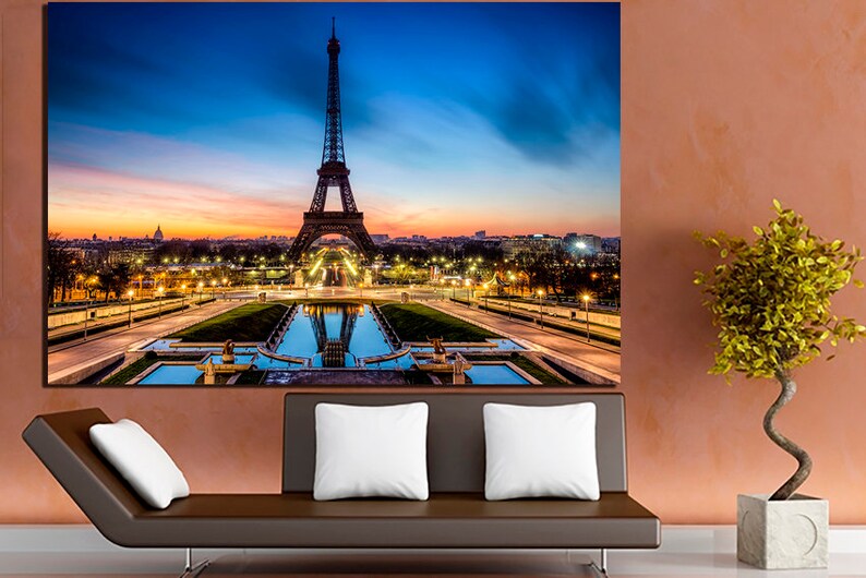 Large Paris Wall Art France Canvas Print Tour Eiffel Paris | Etsy