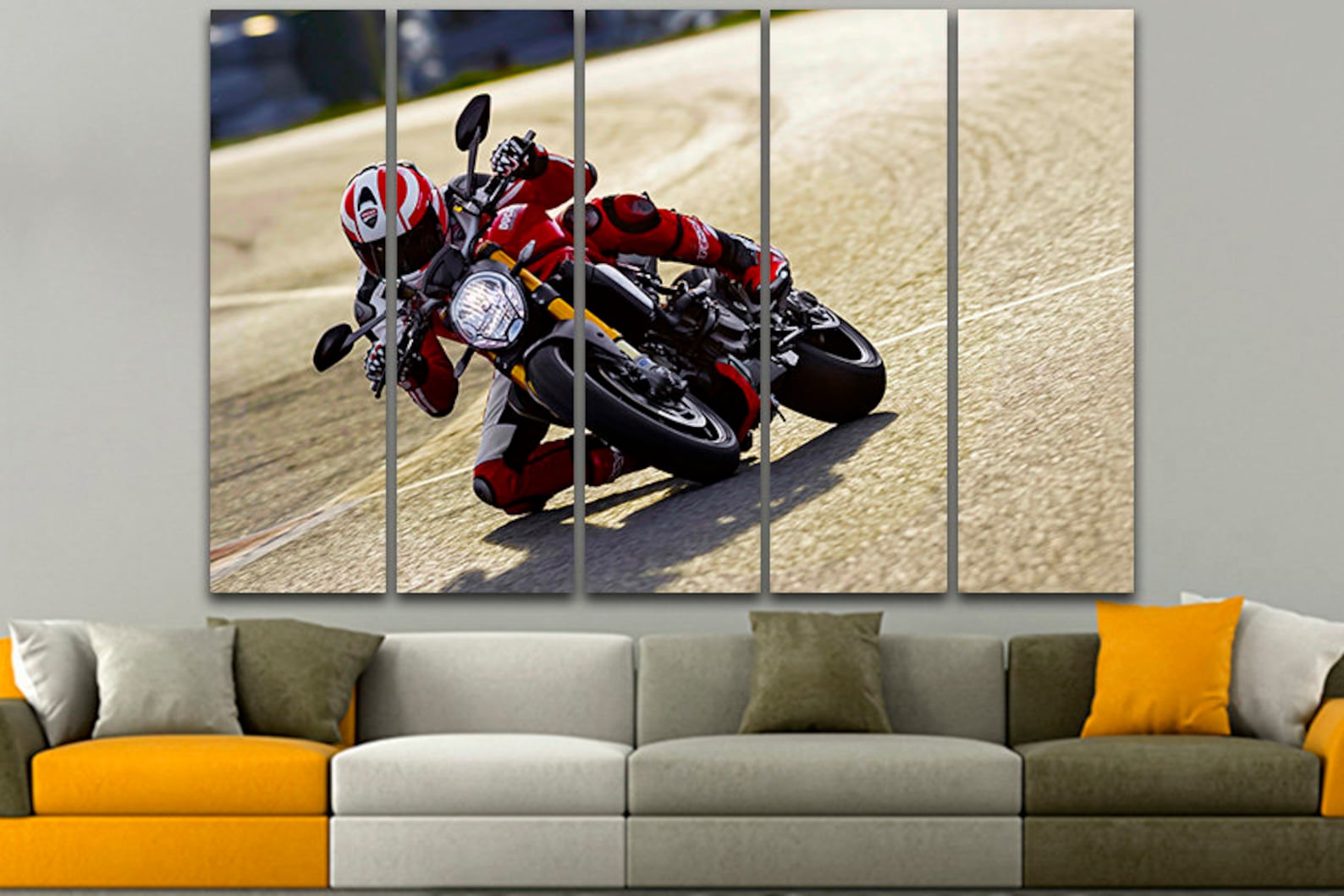 Framed canvas Motorbike print Motorcycle decor Motorbike wall | Etsy