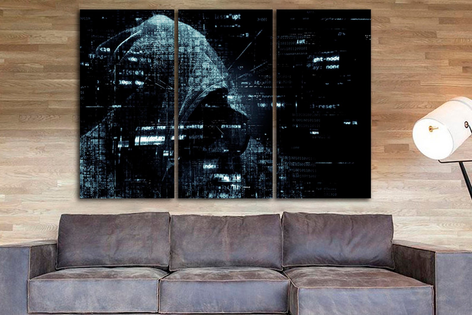 Hacker Canvas Abstract Code Art Matrix Print Ready to Hang - Etsy