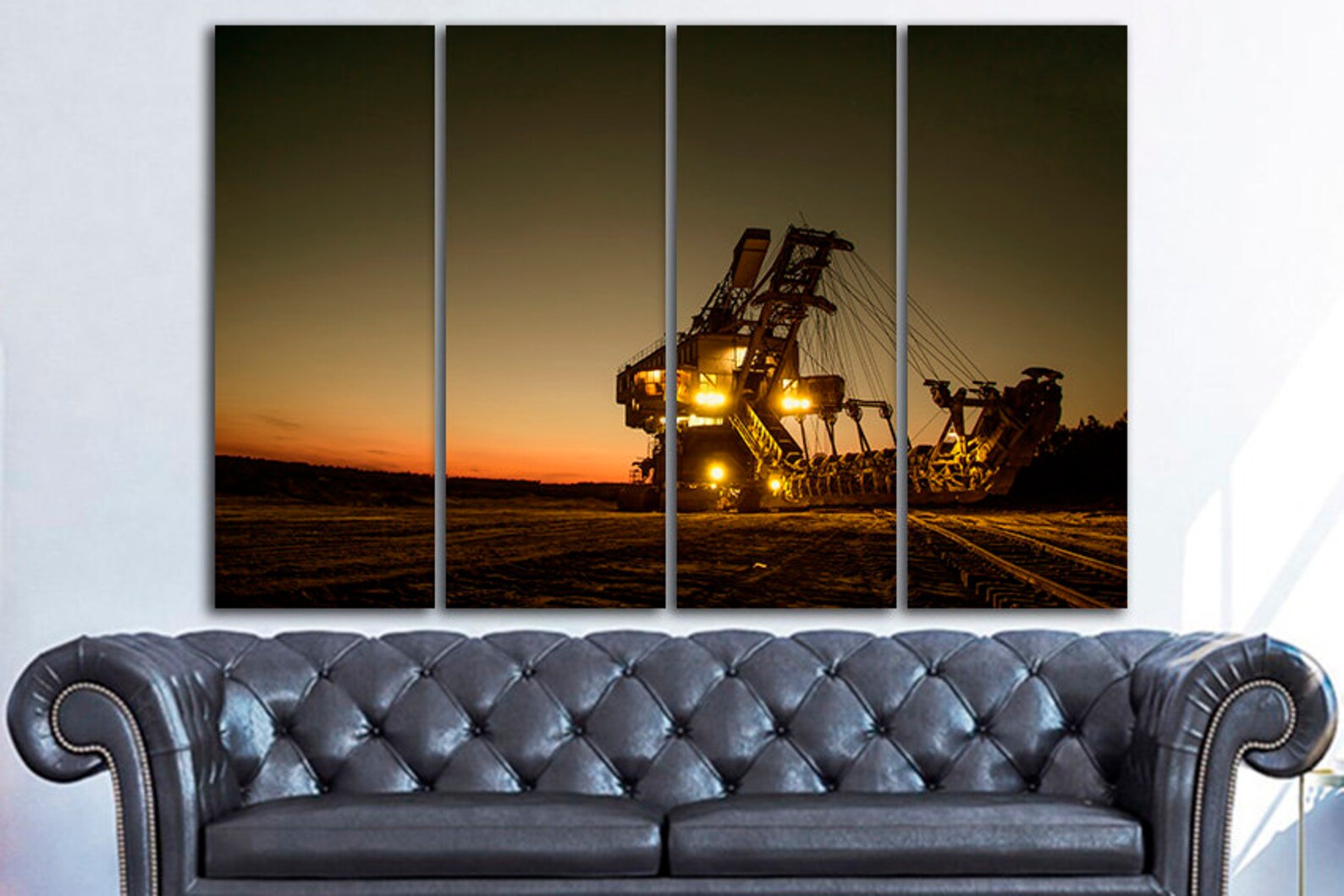 Mining Excavator Art Mechanism Canvas Engine Wall Decor Heavy - Etsy