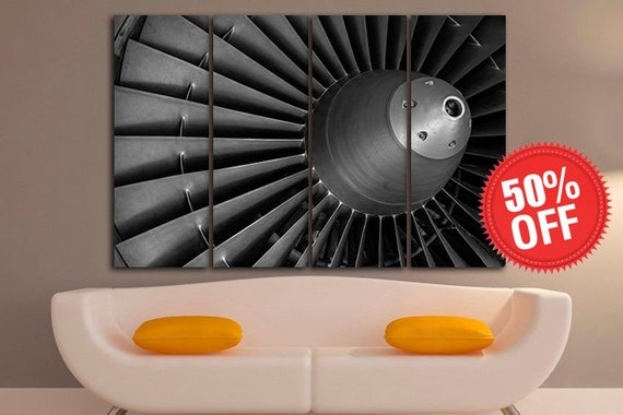 Aircraft Engine Artwork Poster Airplane Wall Decor Engine | Etsy