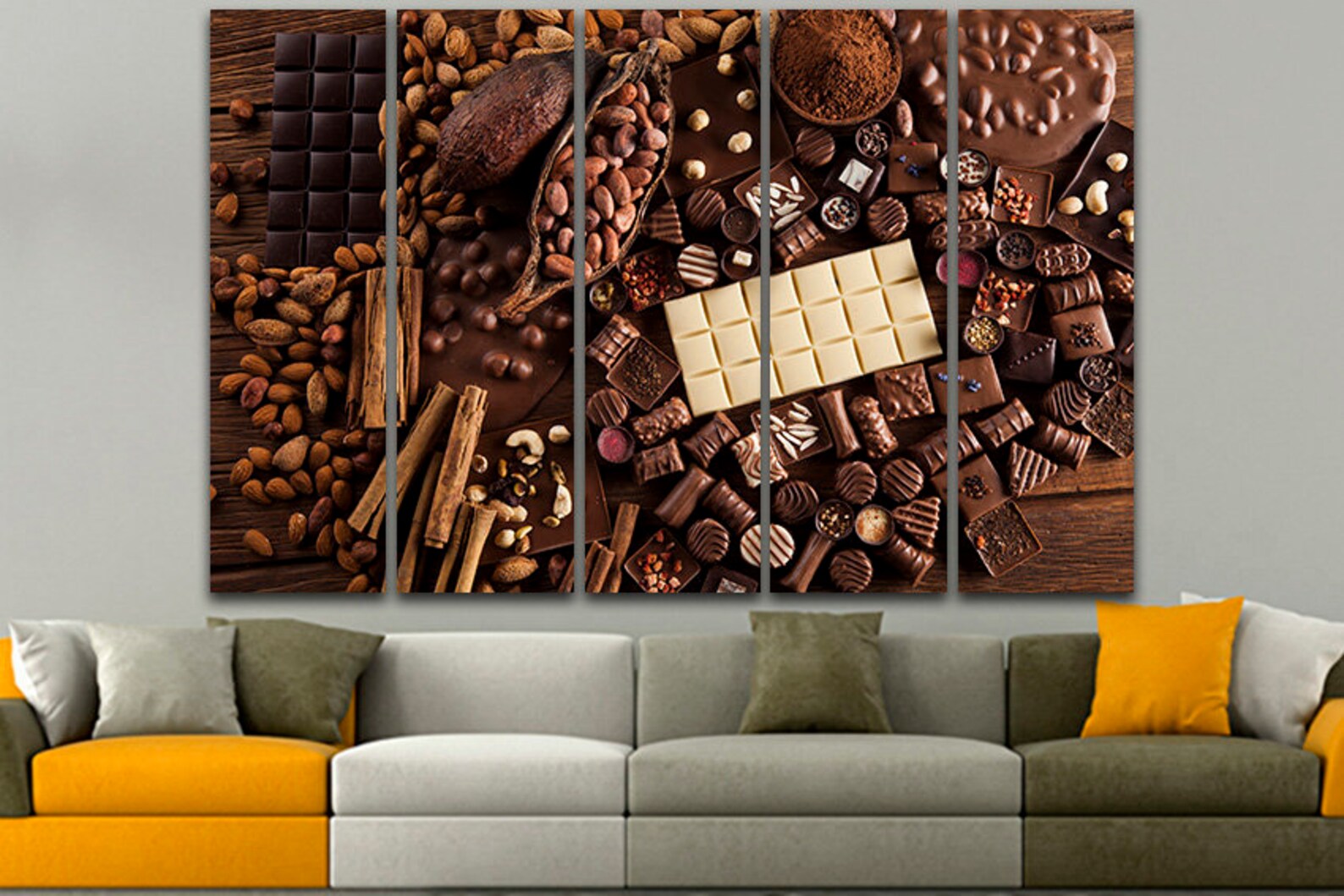 Chocolate Print on Canvas Candy Cocoa Delicious Chocolate - Etsy