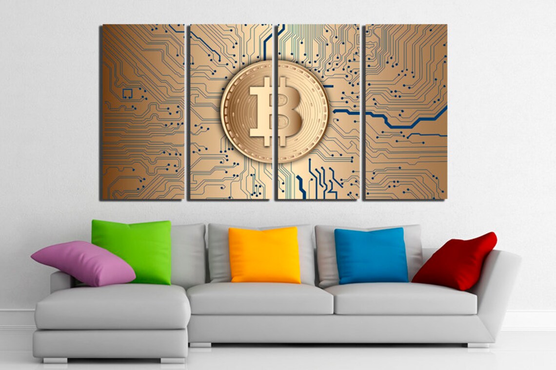 Bitcoin Canvas Crypto Art Currency Print Trader Wall Décor - Etsy