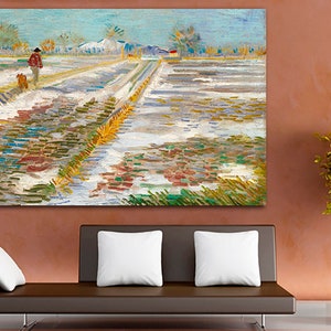 Landscape in the Snow Van Gogh Canvas Reproduction Print Fields of ...