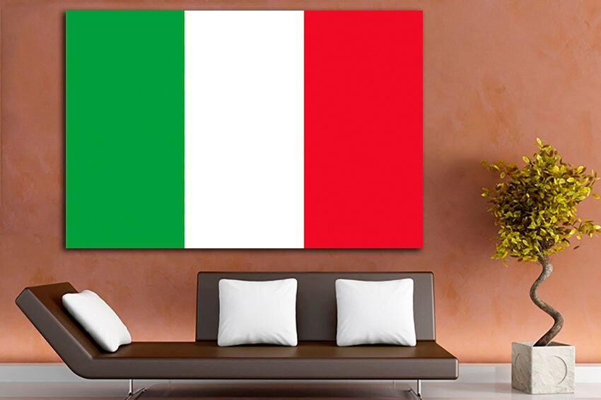 Italy Flag Print on Canvas Europe Italy Flag Art Italy Flag - Etsy
