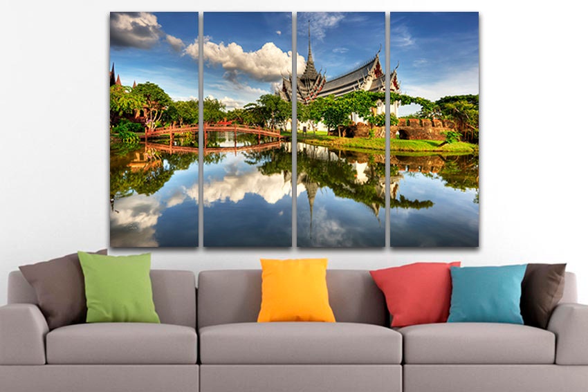 Ancient Siam City Print on Canvas Thailand Temple Art Buddhist Decor Mu ...