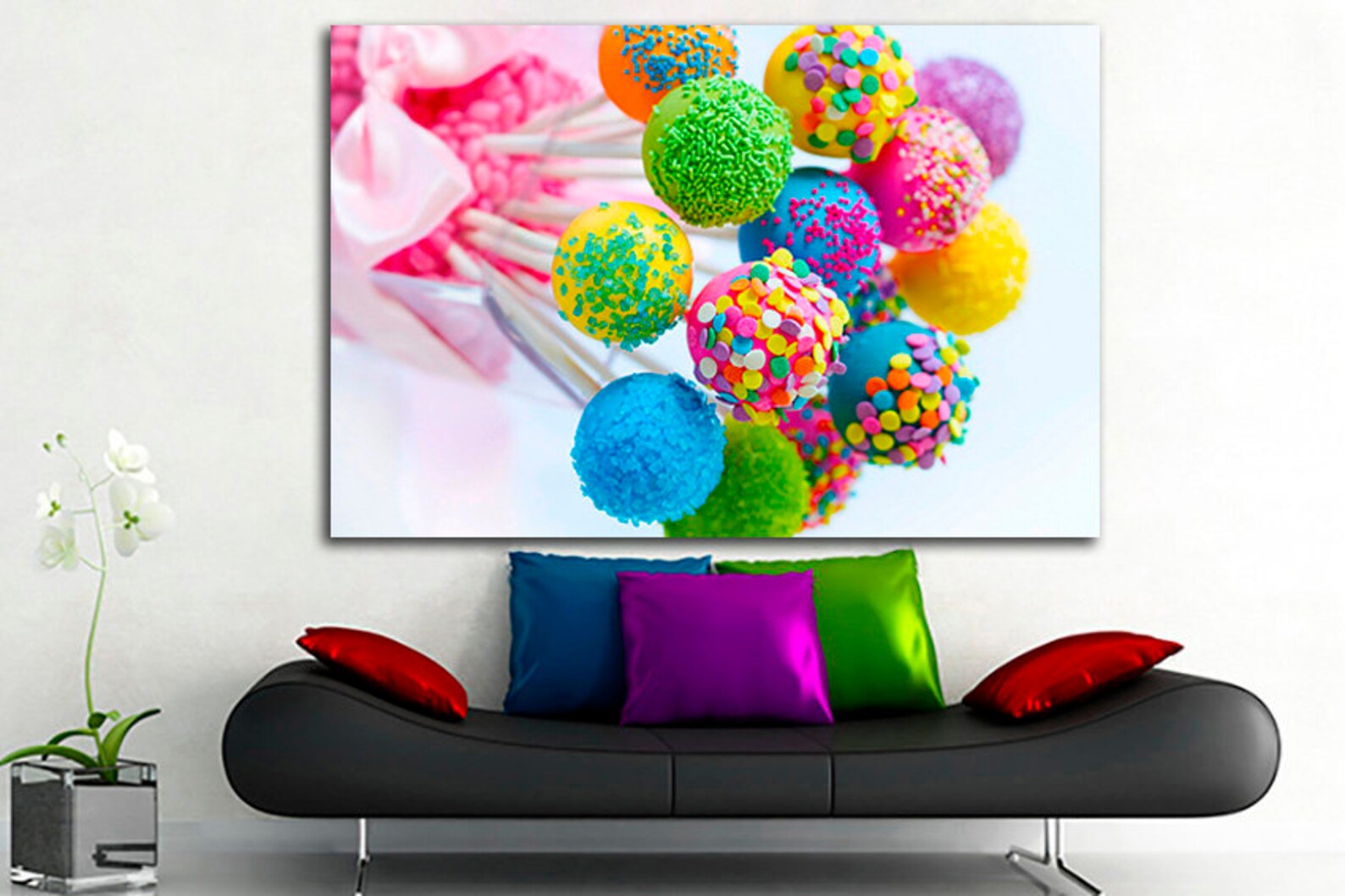 Lollipop Print Art Gallery Wall Set Lollipop Canvas Colorful Sweet ...