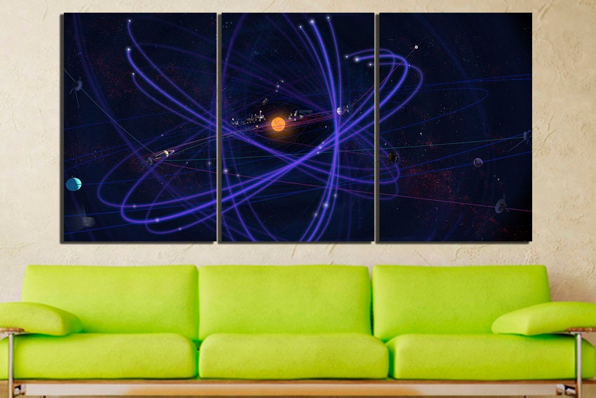 Satellites Space Print on Canvas Space Décor Space Print - Etsy