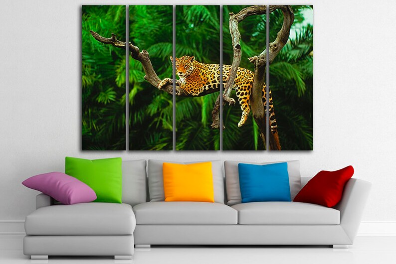 Jaguar Wall Art Cat Canvas Wild Animals Jaguar Home Art Jaguar - Etsy
