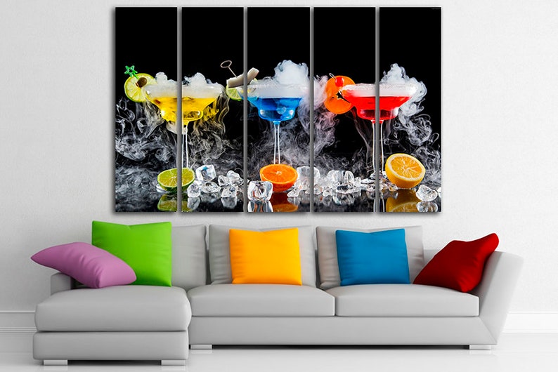 Cocktail Print Gallery Wall Set Cocktail Wall Art Cocktail | Etsy