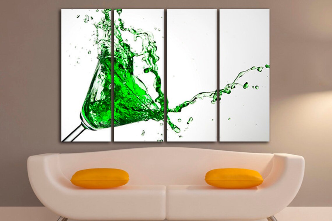 5 Panel Canvas Art Cocktail Wall Art Cocktail Canvas Framed - Etsy