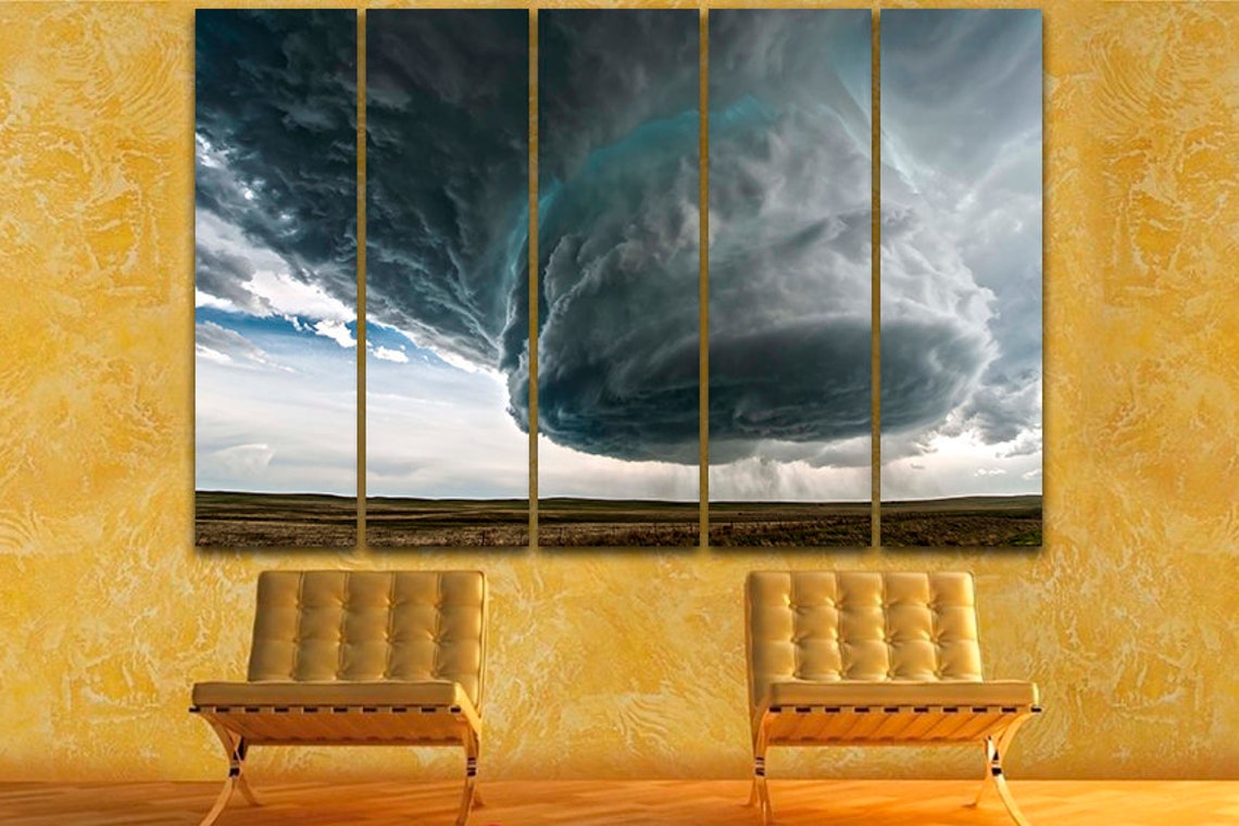Tornado canvas Storm wall art Weather décor Tornado photo Rain | Etsy