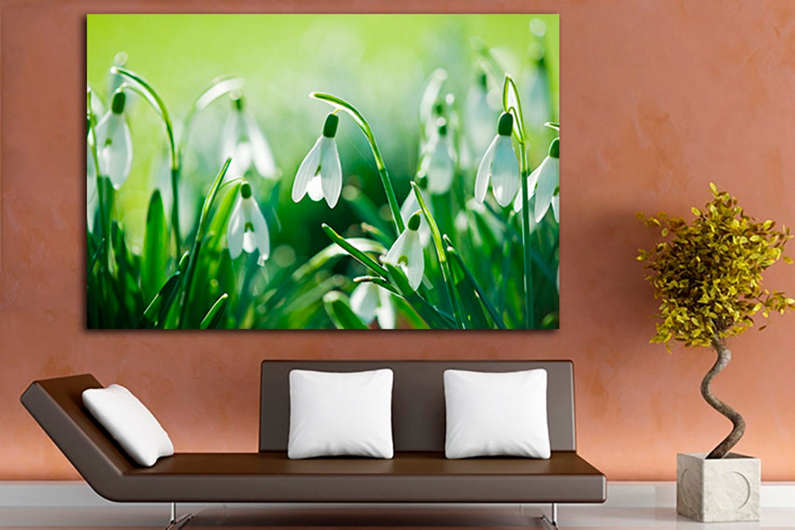 Snowdrops Print Flowers Art Decor Snowdrops Canvas Spring - Etsy